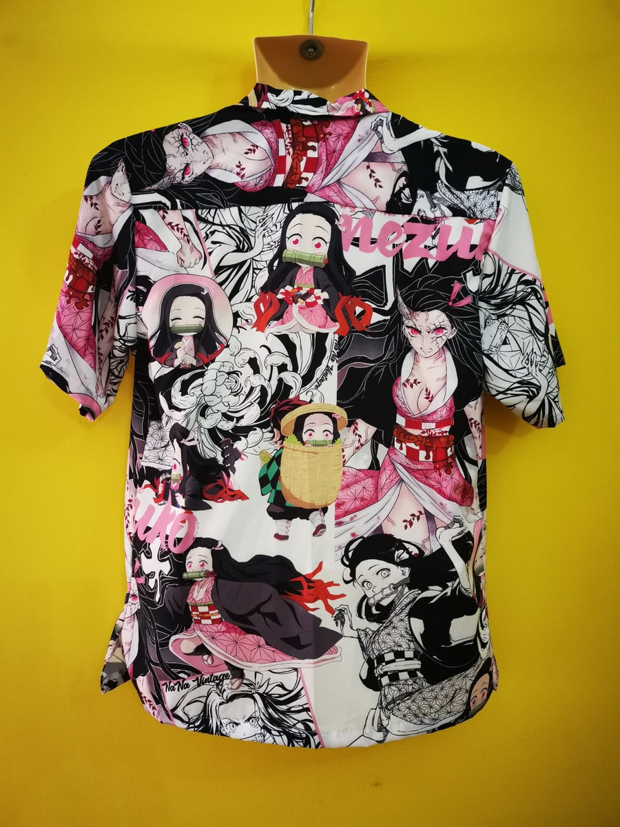 Nezuko Anime Collar Shirt