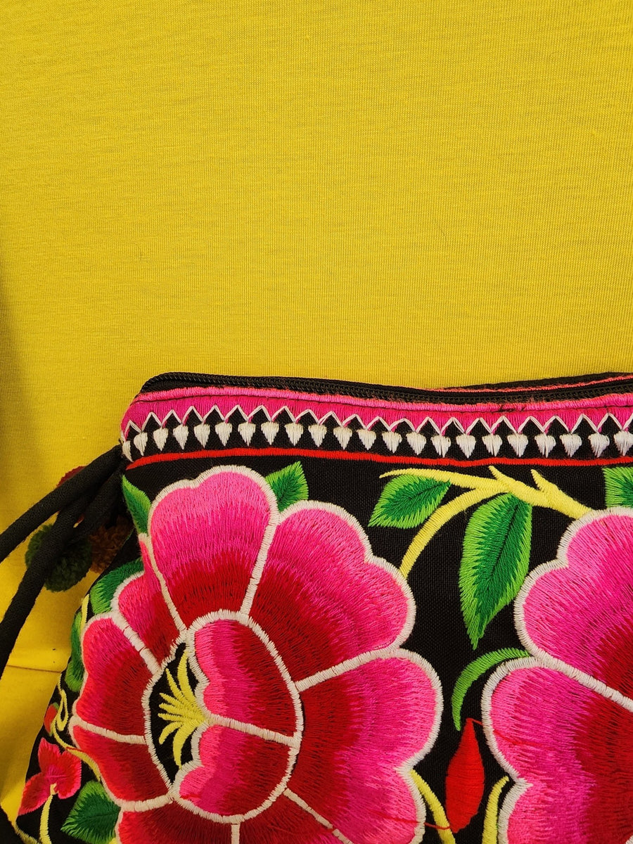 Hmong embroidered Flower bag. Kwaito koeksister