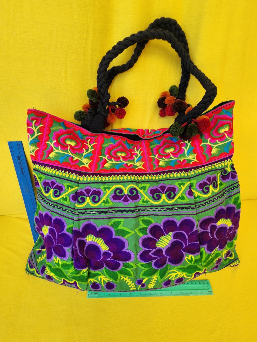 Hmong embroidered Flower bag. Kwaito koeksister