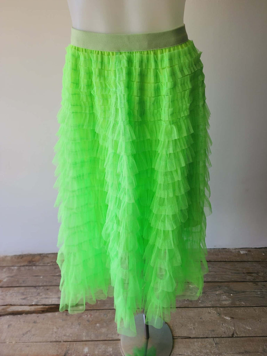 Neon Green Tulle Skirt