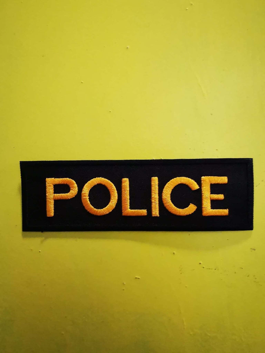 Police Embroidered Iron on Patch