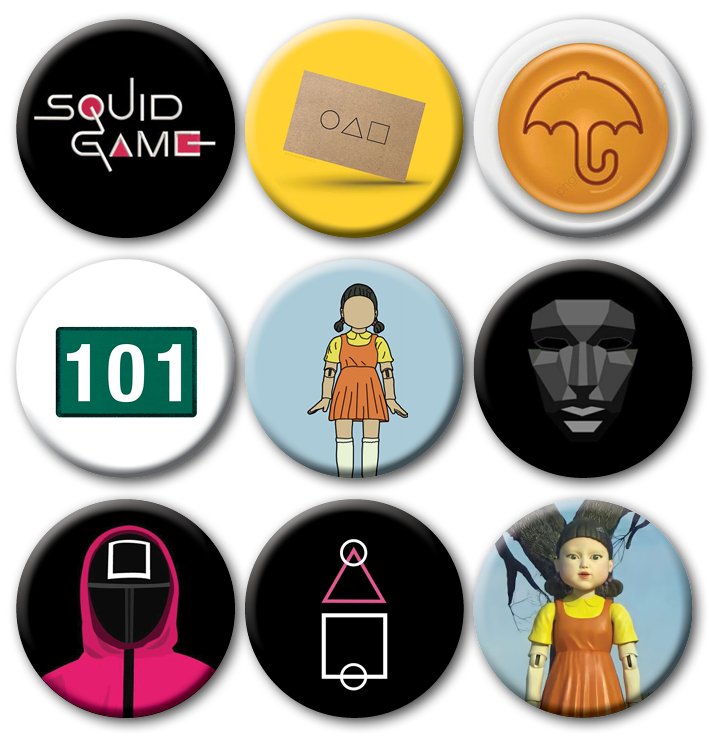 Squid Game Pins Collection
