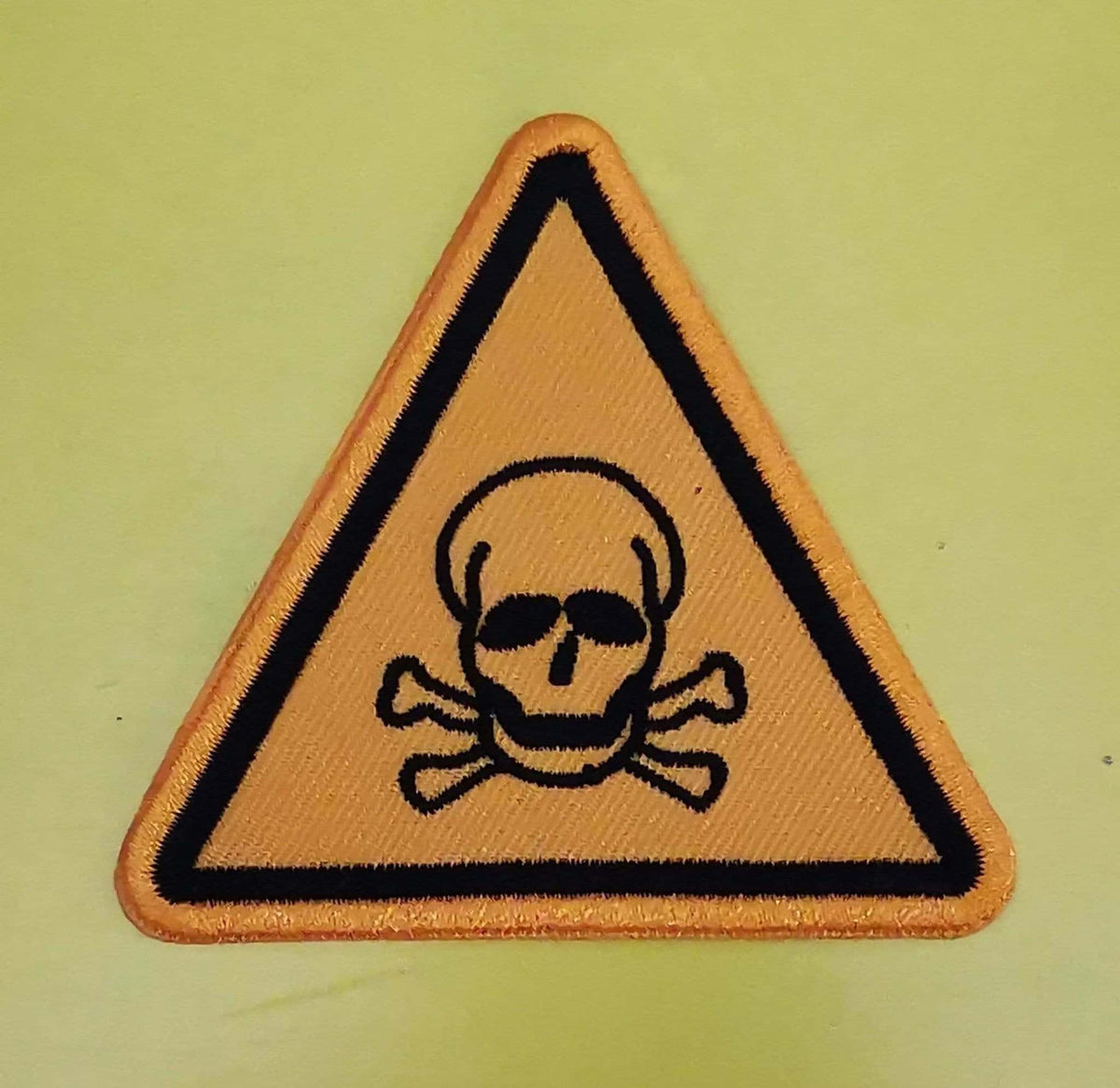 Warning sign Embroidered Iron on Patch