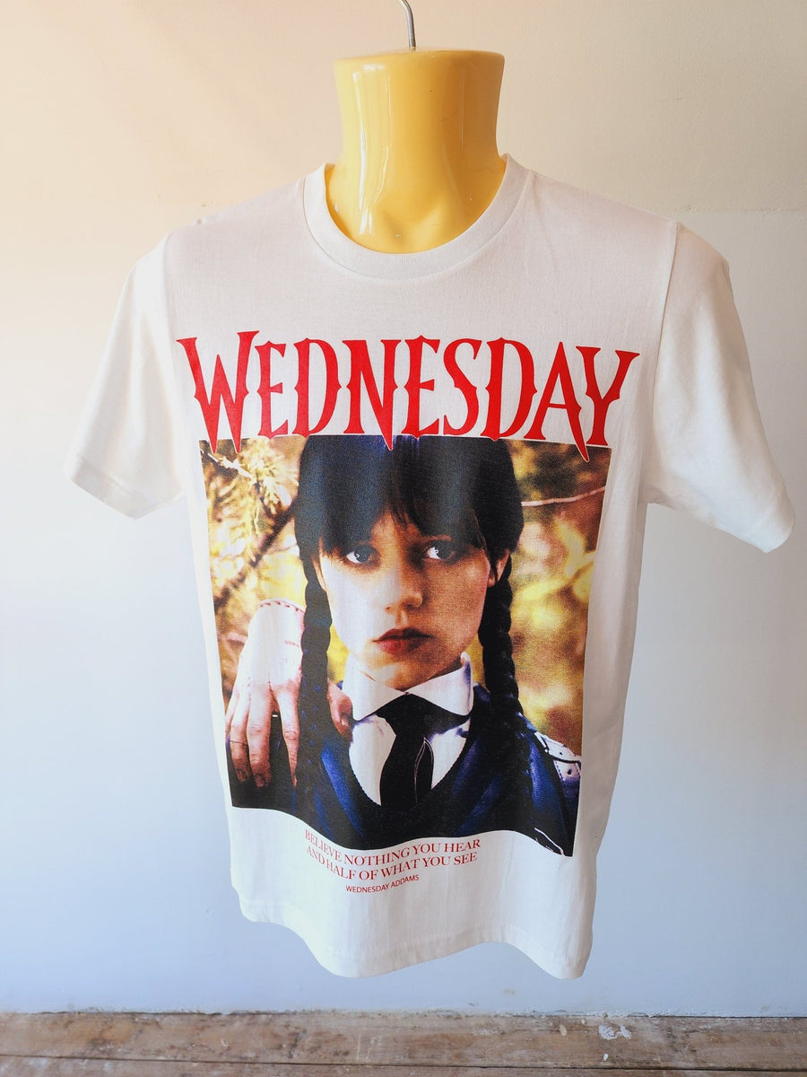 Wednesday Double side White T-shirt